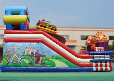 China Popular Commercial Slip N Slide , Outdoor Inflatable Water Slide PVC 0.55mm Tarpaulin for sale
