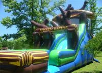 China Wet Air Water Slide , Bounce House Water Slide Multicolors Entertainment Anti Uv for sale