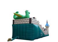 China Cartoon Dragon Inflatable Slippery Slide , Floating Water Slide Sturdy Structure for sale