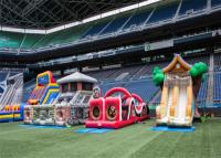 China Slide Outdoor Inflatable Playground Easy Installation With Protected Play Area for sale