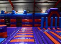 China 30x15m Indoor Outdoor Inflatable Playground Obstacle Couse Intercative for sale