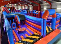 China 30x15m Indoor Outdoor Inflatable Playground Obstacle Couse Intercative for sale