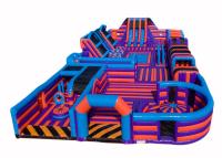 China 30x15m Indoor Outdoor Inflatable Playground Obstacle Couse Intercative for sale