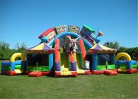 China Jumping Bouncy Castle Playground Puncture Proof Children Protective With Obstacle for sale