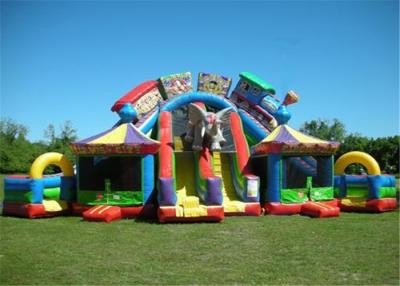 China Jumping Bouncy Castle Playground Puncture Proof Children Protective With Obstacle for sale