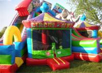 China Jumping Bouncy Castle Playground Puncture Proof Children Protective With Obstacle for sale