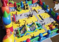 China Fun City Kids Outdoor Inflatable Playground Multiplay Area For Activity Event for sale