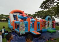 China Combo Bounce House Play Area , Water Blow Up Playground Amazing CE Certificated for sale