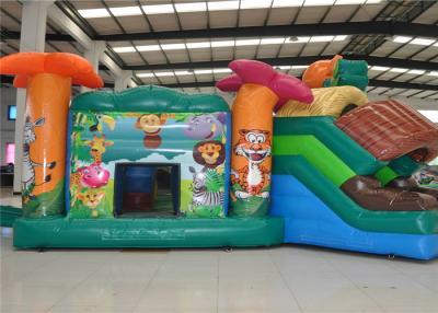 China Jungle Forest Animals Toddler Inflatable Bounce House 3D Eye Catching Design for sale