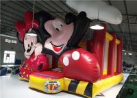 China Mickey Mouse Blow Up Commercial Bounce House 20 Kids Capacity Lighweight Portable for sale