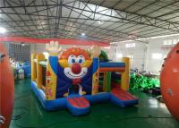 China Slide Huge Commercial Bounce House Smiling Face Image Lead Free Strong Struture for sale