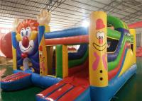 China Slide Huge Commercial Bounce House Smiling Face Image Lead Free Strong Struture for sale