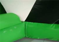 China Soccer Shaped Outdoor Commercial Bounce House Combo Open Play Area Safe for sale