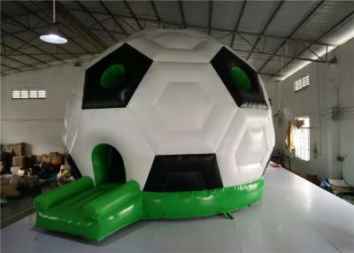 China Soccer Shaped Outdoor Commercial Bounce House Combo Open Play Area Safe for sale