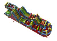 China Challenging Inflatable Fun 5K , Obstacle Course Bounce House 59m*12m*6m for sale