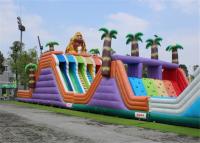 China Colorful Commercial Inflatable Obstacle Course Automatic Cutting Sewing High Strength for sale