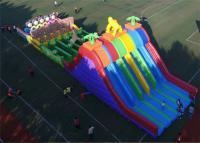 China Colorful Commercial Inflatable Obstacle Course Automatic Cutting Sewing High Strength for sale