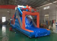 China Amusement Park Indoor Inflatable Obstacle Course With Air Blower Repair Kit for sale