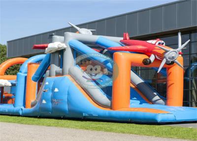 China Amusement Park Indoor Inflatable Obstacle Course With Air Blower Repair Kit for sale