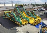 China 90 FT Long Obstacle Course Jumping Castle Crazy Sports Game Puncture Proof for sale