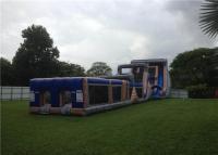 China Challenging Yard Giant Inflatable Obstacle Course 30 Meters Long Fireproof for sale