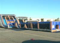 China Challenging Yard Giant Inflatable Obstacle Course 30 Meters Long Fireproof for sale