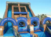 China Challenging Yard Giant Inflatable Obstacle Course 30 Meters Long Fireproof for sale