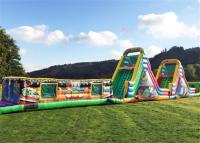 China Funny Outdoor Inflatable Obstacle Course Cartoon Multicolor Long Service Life for sale