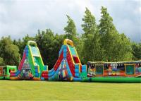 China Funny Outdoor Inflatable Obstacle Course Cartoon Multicolor Long Service Life for sale