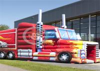 China Car Bouncy Assault Course , Inflatable Water Obstacle Course Digital Printing Strong Stitching for sale