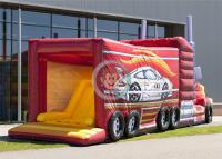 China Car Bouncy Assault Course , Inflatable Water Obstacle Course Digital Printing Strong Stitching for sale