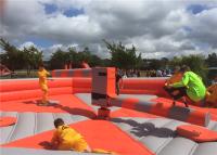 China Interactive Inflatable Sports Arena , Wipeout Bounce House Outdoor Activities for sale
