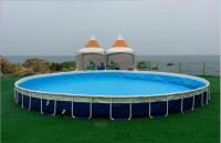 China Round Shaped Outdoor Above Ground Pool Customized Size 0.9mm Tarpaulin PVC for sale