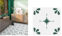 China Floor Aesthetic Flower Pattern Ceramic Decorative Wall Tile for sale