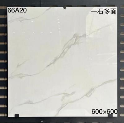 China Floor Tile 60x60 Polished Marble Tile Glossy Glaze Porcelain High Glossy Interior Floor Creta Beige Tiles 600x600 for sale