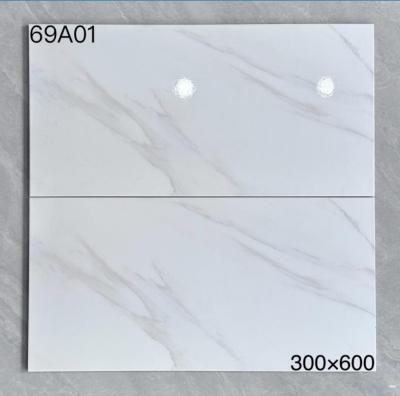 China Bathroom Kitchen Polished Marble Ceramic Tile 300x600 Bright Wall Stone for sale