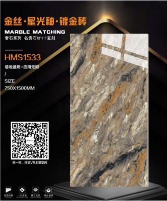 China Polished Glazed Anti Slip Ceramic Tiles Marble Look Slab For Hotel for sale