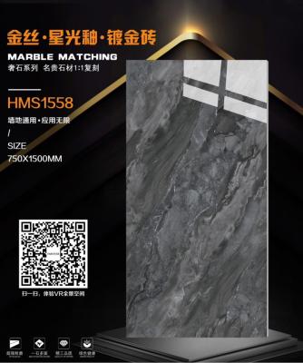 China 750x1500 Outdoor Polished Vitrified Glazed Tiles Sintered Stone Flooring for sale