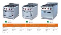 China Commercial Cooking 4 Burner Gas Ranges Stoves Set With Oven 20.8Kw 2800PA for sale