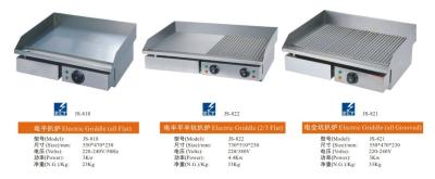 China Commercial Catering Equipment BBQ Flat Stainless Steel Electric Griddle Tabletop for sale