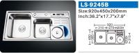 China 16 Gauge Undermount Stainless Steel Kitchen Sink With Plate Basin Customized for sale