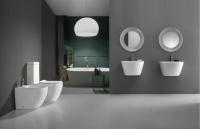 China White WC One Piece Bathroom Sanitary Ware Water Closet Bowl Toilet Seat Set Gravity Flushing for sale