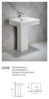China ODM Ceramic Porcelain Traditional Pedestal Sink Hand Wash Kitchen Sanitatyware Freestanding for sale