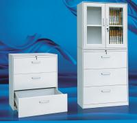 China Adjustable Metal File Office Filling Cabinets With Shelves Doors And Glass for sale