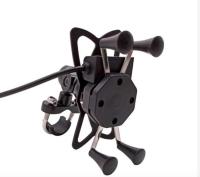China Universal 9-24V X Claw Motorcycle Phone Mount With Usb Charger for sale