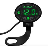 China Waterproof 9V-24V LED Motorcycle Volt Meter Multifunction Yulian for sale