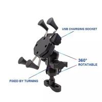 China OEM Motorcycle Cell Phone Bracket , RoHS 0.5KG Bike Handle Mobile Stand for sale