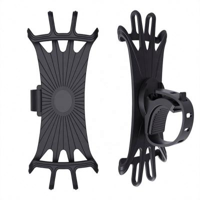 China Silicone Handlebar Motorcycle Mobile Stand , 4-6 Inch Iphone 12 Motorcycle Mount for sale