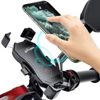 China IP66 15W Usb Motorcycle Wireless Charger Mount Handbar for sale