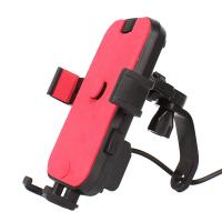 China ABS 5V 2.1A Dual Usb Port Motorcycle Phone Holder For Iphone 11 for sale